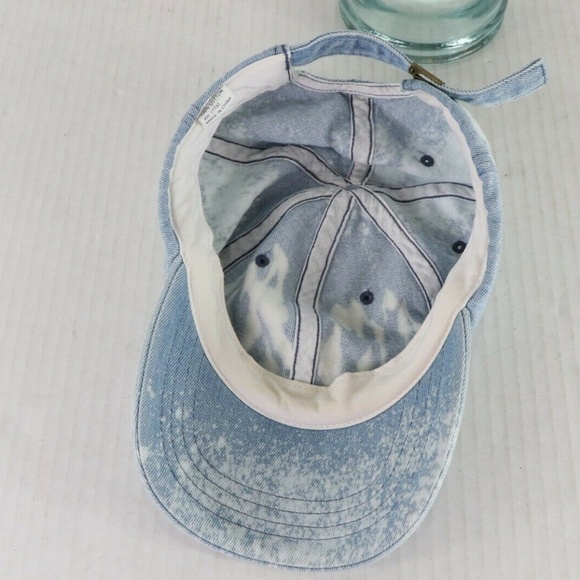 Vintage | Accessories | Vintage Acid Wash Flame Print Denim Dad Hat Cap ...